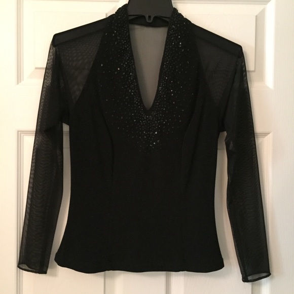 Tops | Sparkle Mesh Top | Poshmark